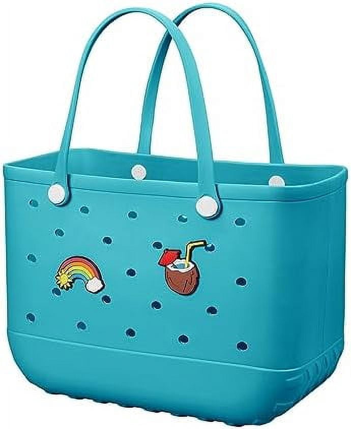 Eva Bag Mini Rubber Tote Bag With 7 Charms Bitty Waterproof Girls Beach Bag