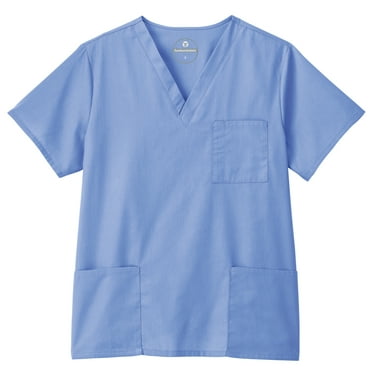 ScrubZone by Landau Unisex V-Neck Scrub Top, Style 71221 - Walmart.com