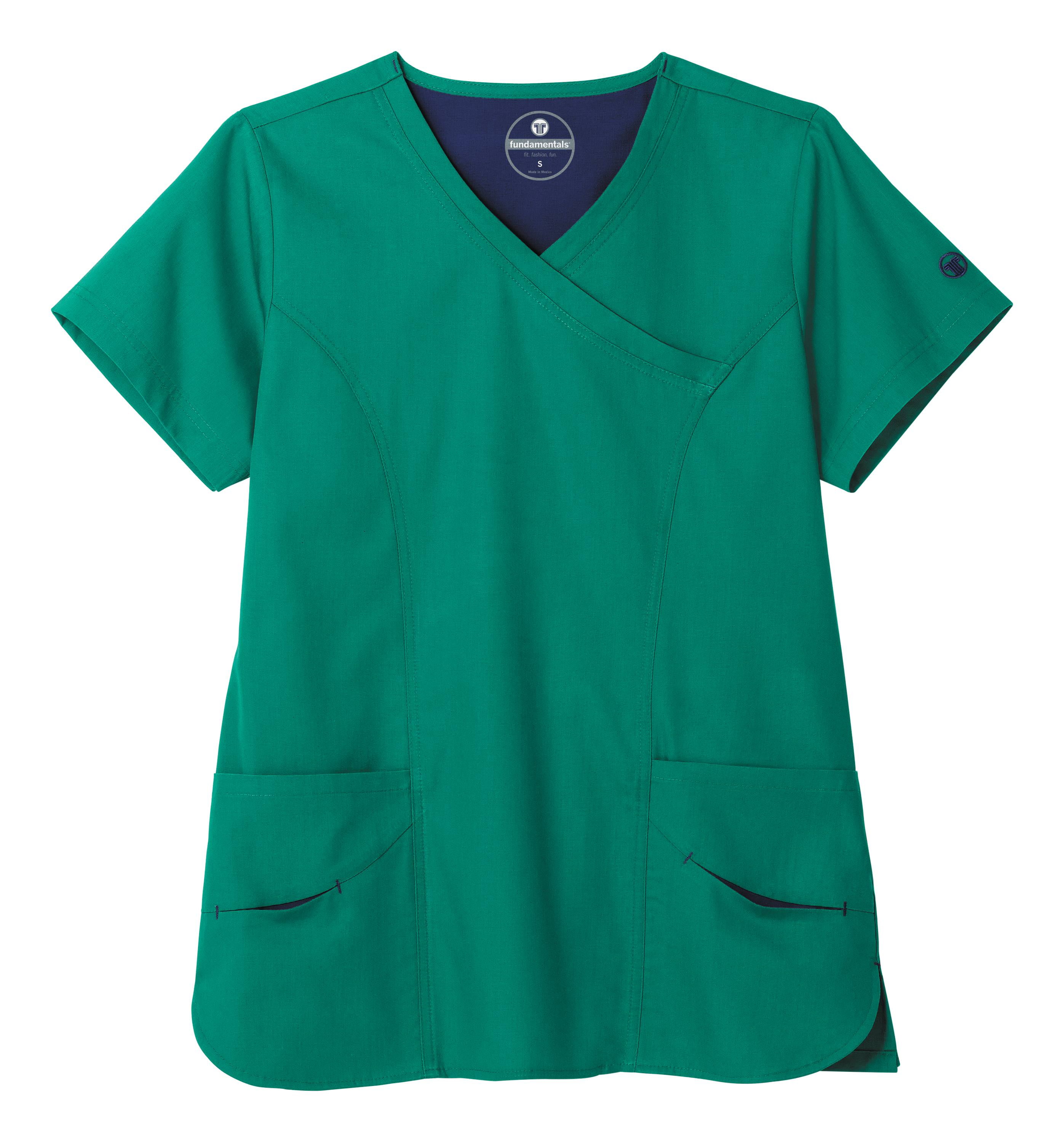 Fundamentals Womens Modern Wrap Scrub Top, Style 14371 - Walmart.com