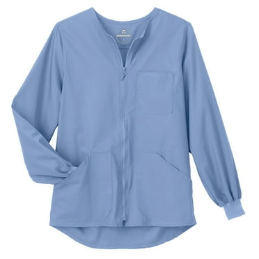 Medline AngelStat Unisex Snap-Front Warm-Up Scrub Jacket - Walmart.com