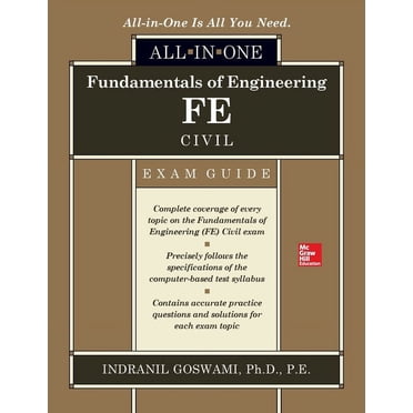 PPI FE Civil Review – A Comprehensive FE Civil Review Manual (Paperback ...
