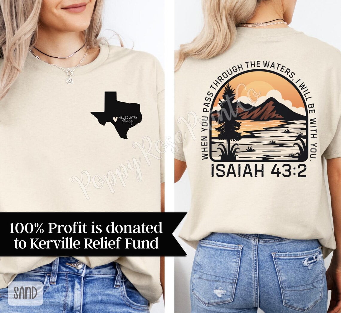 Fundraiser Texas Strong Flood Disaster Relief T-Shirt, Flood Victim ...