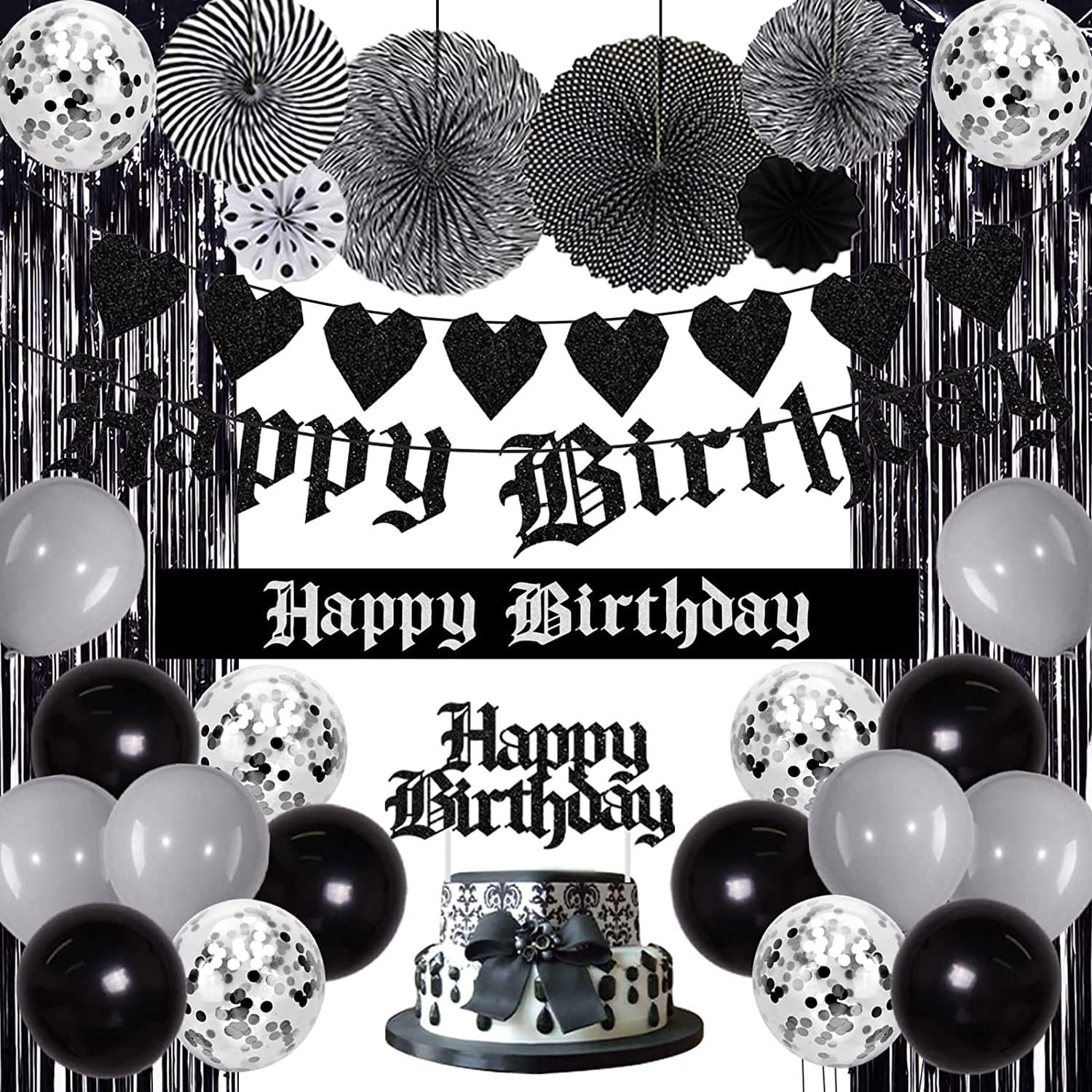 Funeral Birthday Decorations Gothic Birthday Party Supplies Old English ...