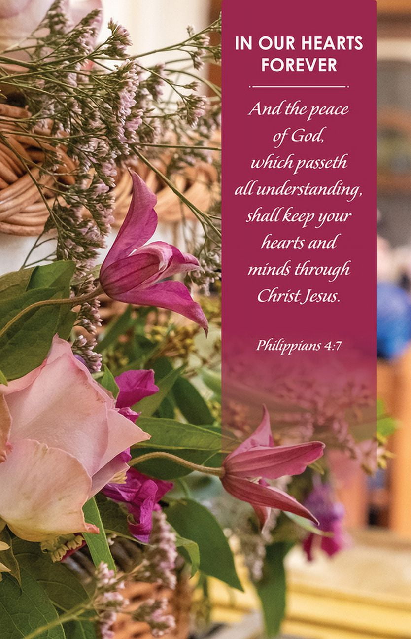 Funeral Bulletin: The Peace (Package of 100): Philippians 4:7 (Kjv ...