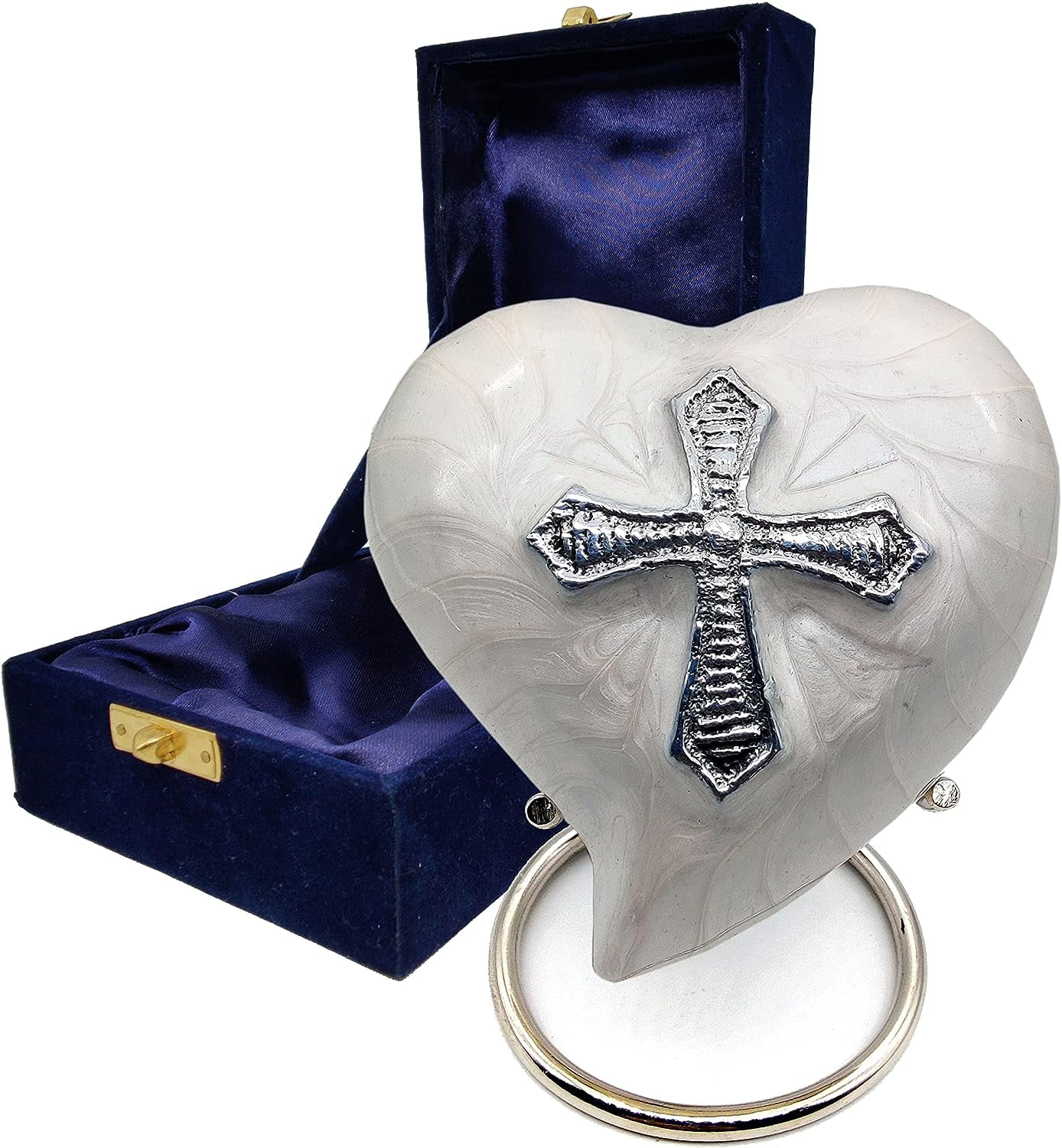 Funeral Decorative Religious Cross Heart Urns- Cremation Urn for Human ...