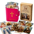Funeral Essential Religious Card Organizer Compact Faux Leather Holy ...