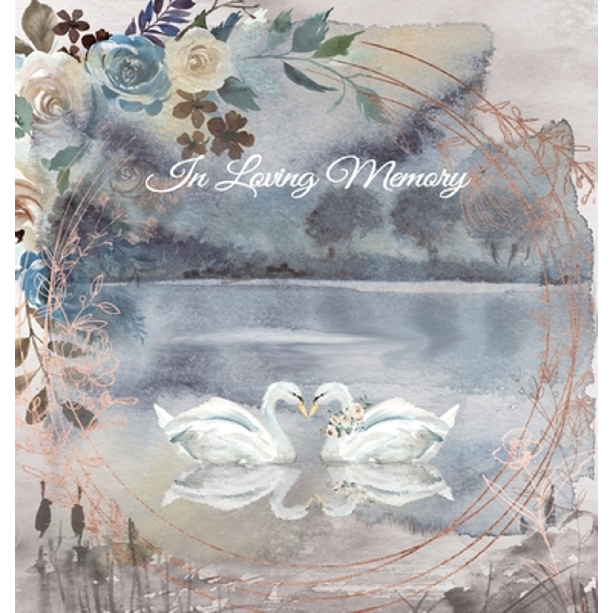 Funeral Guest Book, "In Loving Memory", Memorial Guest Book, Condolence ...