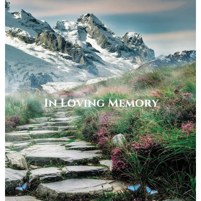 Funeral Guest Book, "In Loving Memory", Memorial Service Guest Book ...