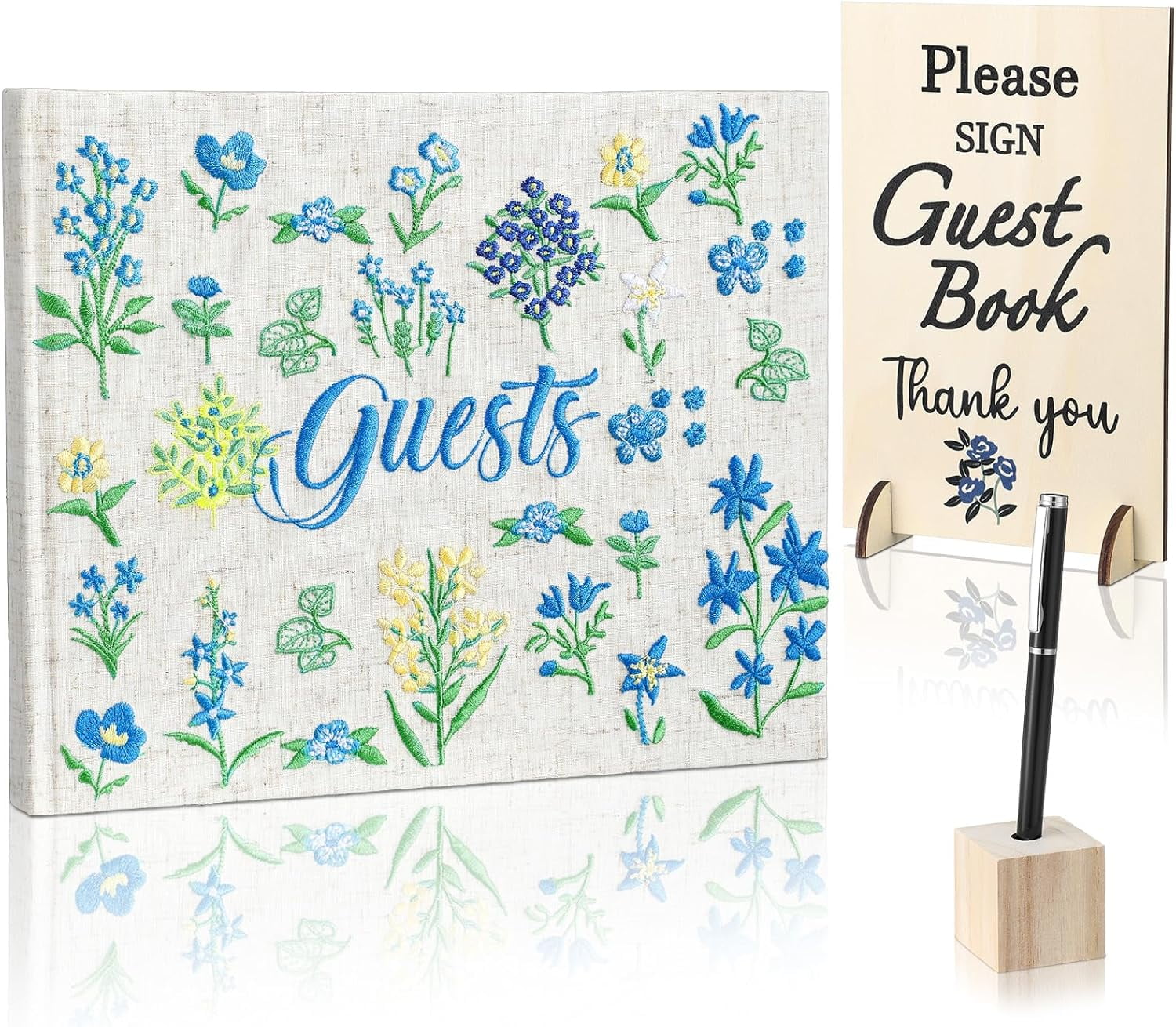 Funeral Guest Book with Pen and Holder Table Reception Sign Funeral ...