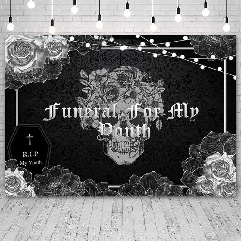 Funeral for My Youth Backdrop RIP to My 20s Birthday Photography ...