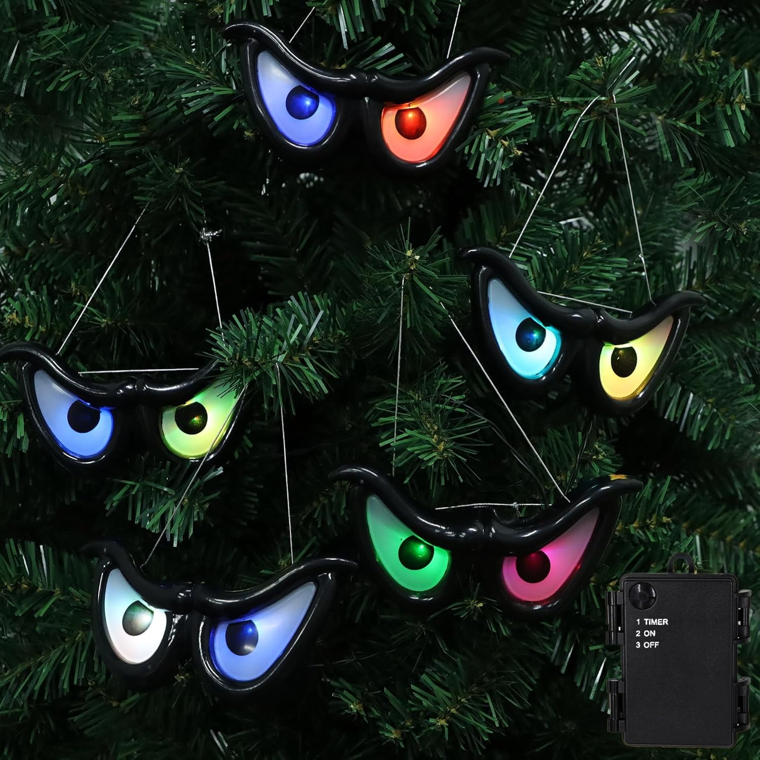 Fung-hwang 6.5ft Outdoor Halloween Decorations 5 Pairs Waterproof ...