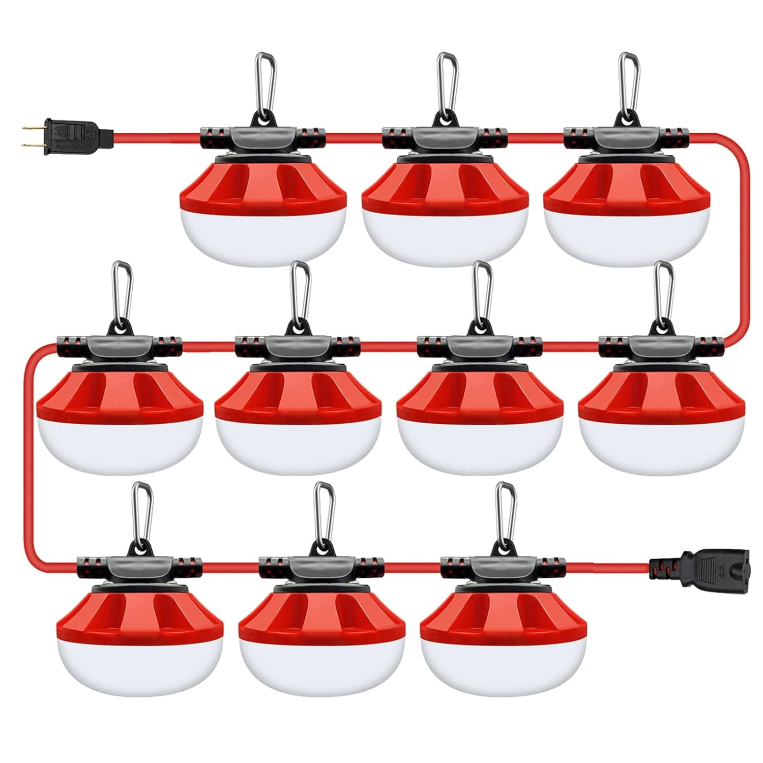 FungLam 100FT Construction Lights 100W 10000LM Super Bright Industrial ...