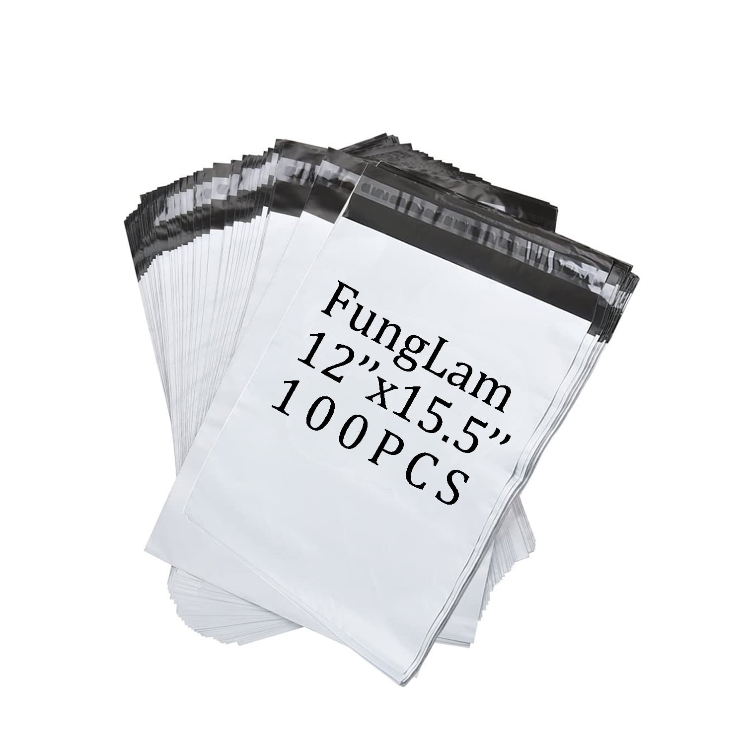 FungLam USPS Approved 100pcs 12x15.5 Poly Mailer Envelopes, Durable ...