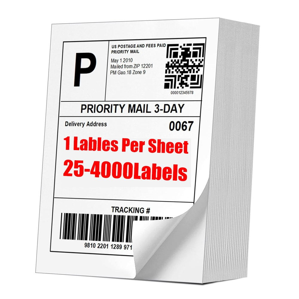 FungLam 200Sheets 8.5" x 11" Full Sheet Shipping Label Sticker Labels ...