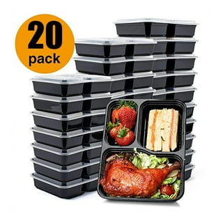 16 Oz Deli Containers with Lids, Plastic Deli Storage Containers Meal ...