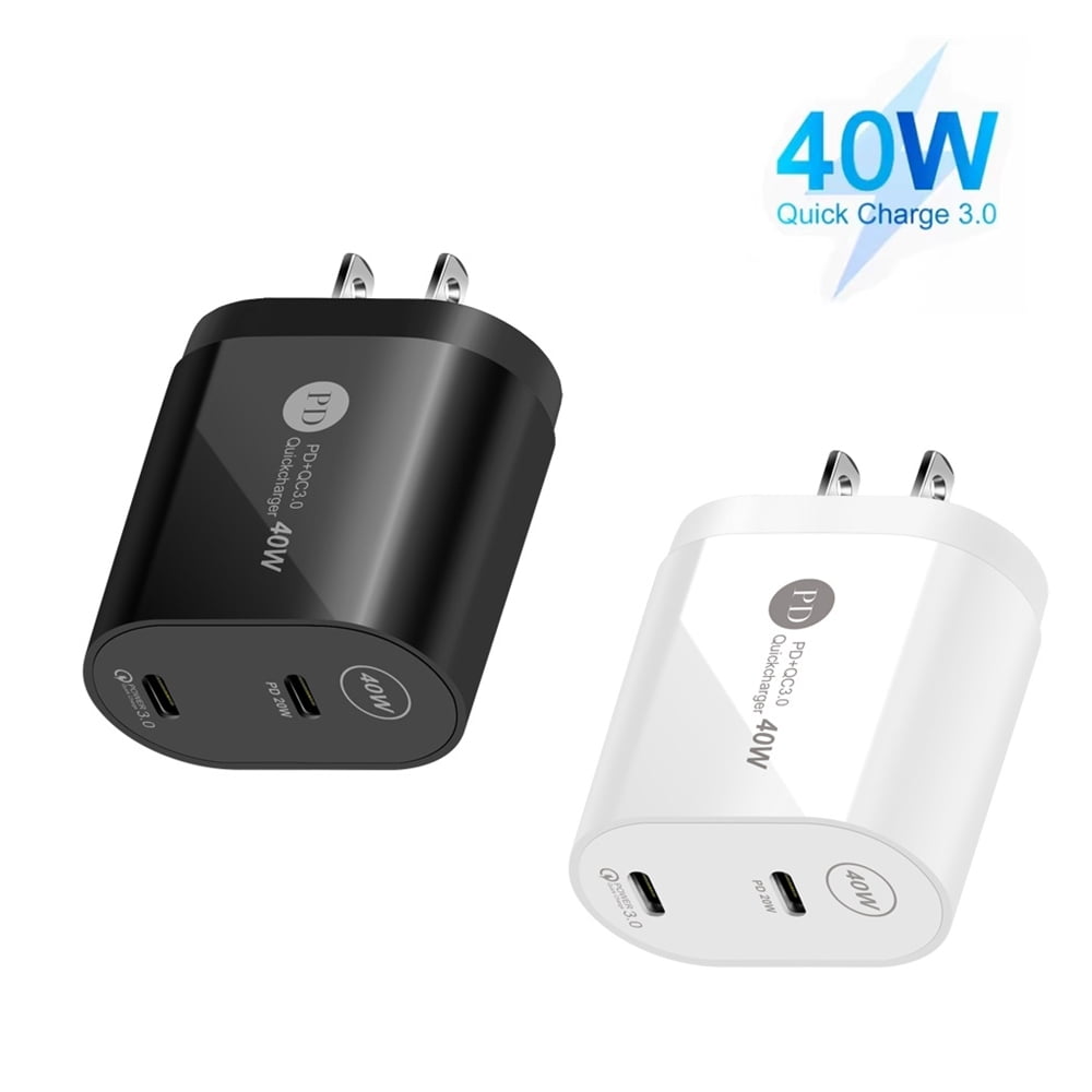 FungLam 40W Flash Charging Fast Charging Dual Ports Wall Charger, PD ...