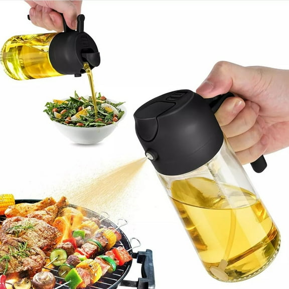 2 in 1 500ml/17oz Oil Sprayer for Cooking, 2026 Large Advanced Glass ...