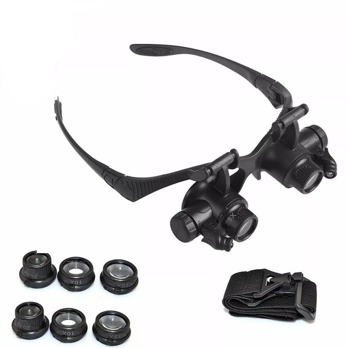 FungLam Double Eye Magnifying Glass with LED Light , Jewelers Loupe ...