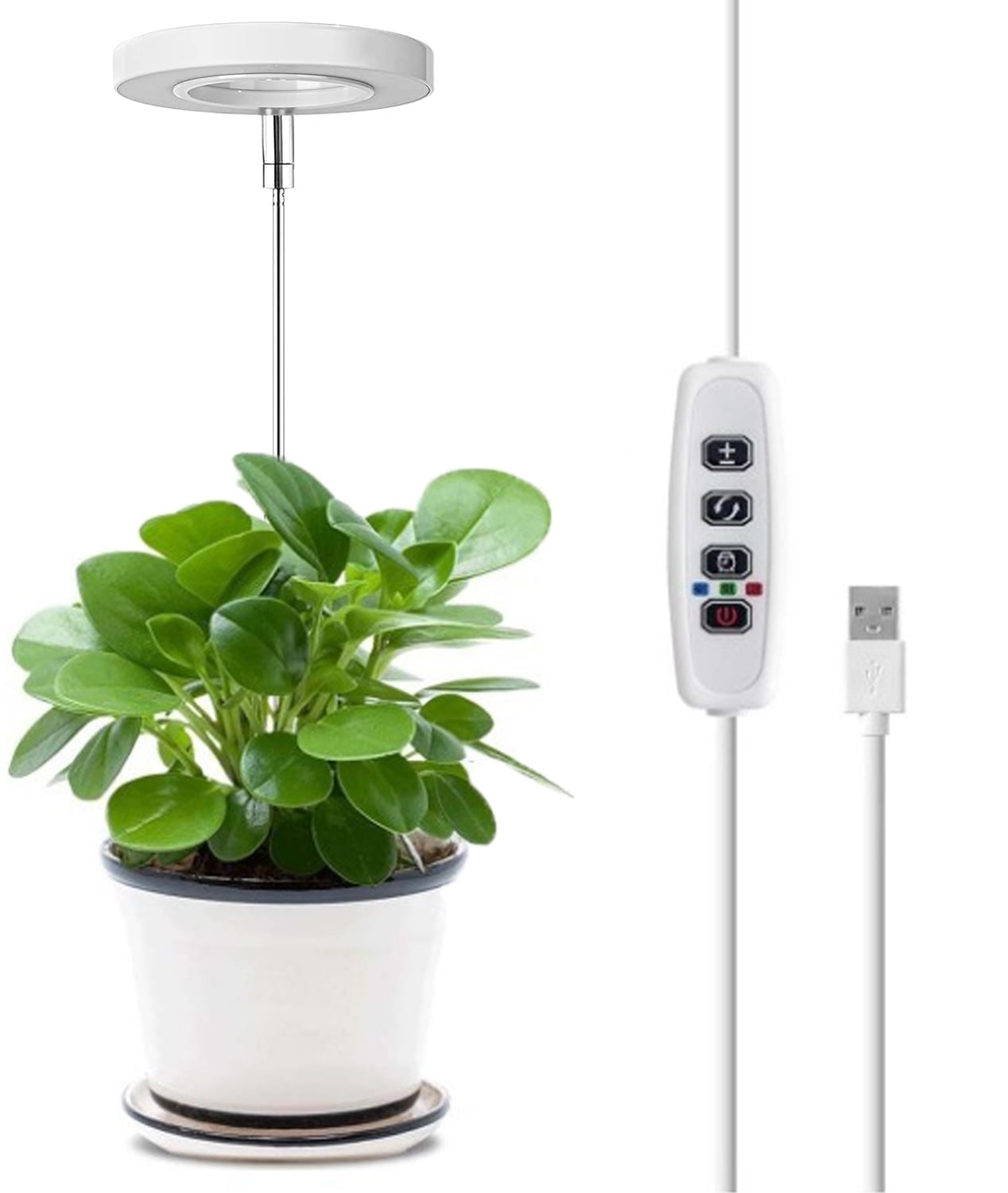 FungLam Plant Grow Light, 48 LED Full Spectrum Growing Lamp with 10 ...