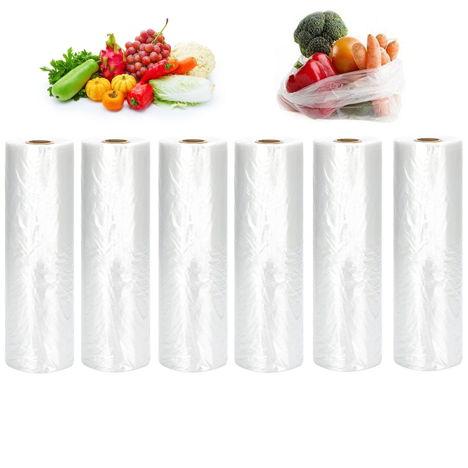 FungLam Plastic Produce Bags, Clear Storage Bags, 14" x 20", 350 Bags ...