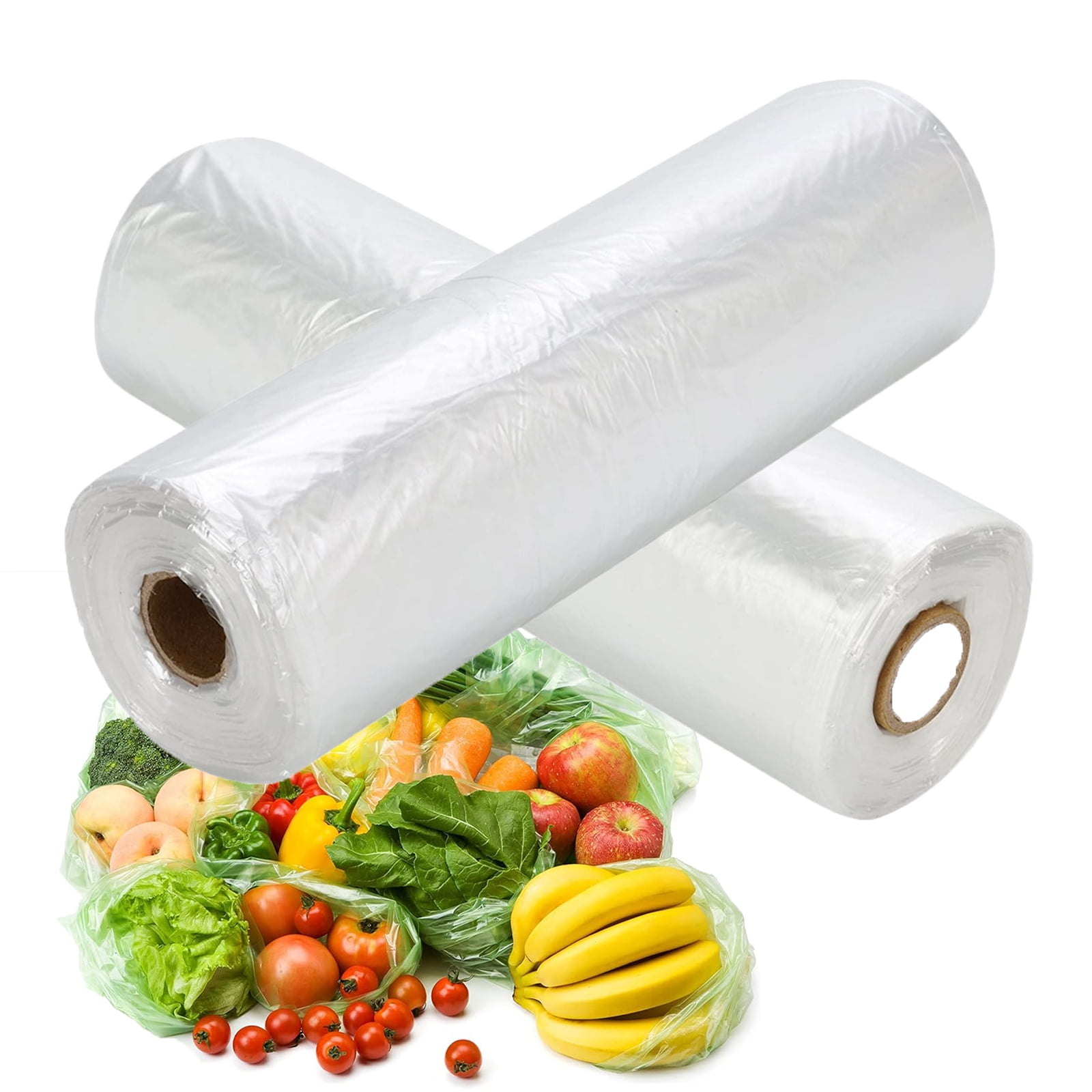 "FungLam Disposable Produce Bags, 12"" x 20"", Plastic Food Storage ...