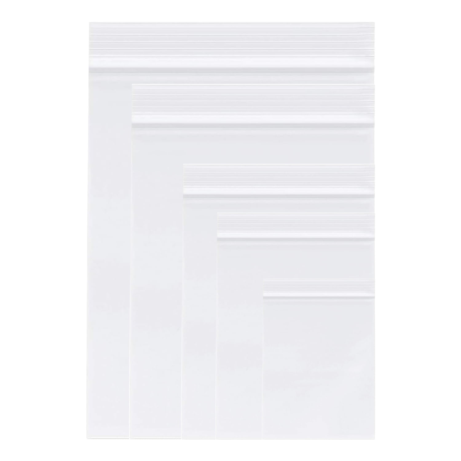 FungLam Reclosable Ziplock Bag 12'' x 17'' 4 Mil Clear Plastic Bags ...