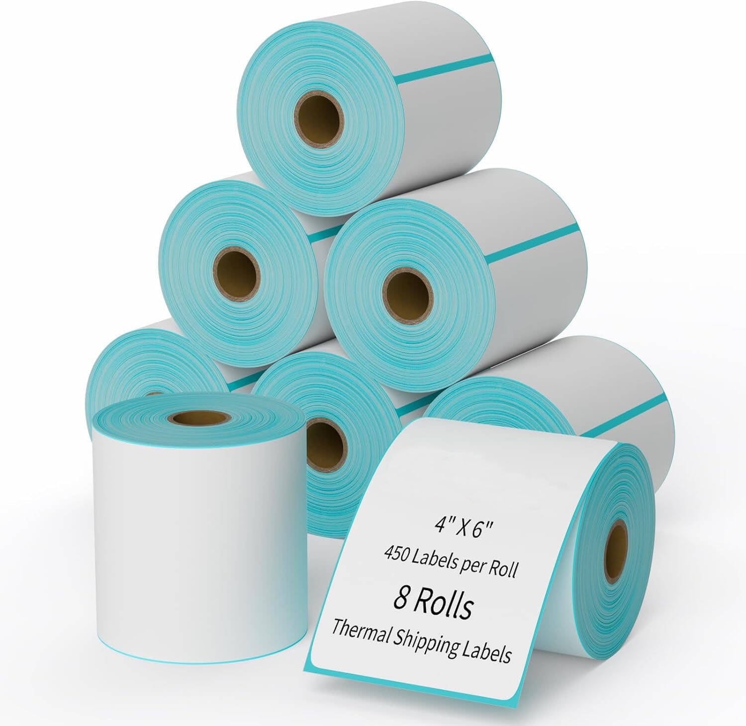 FungLam Thermal Labels 4 x 6 Barcode Sticker White Shipping Lables Self ...