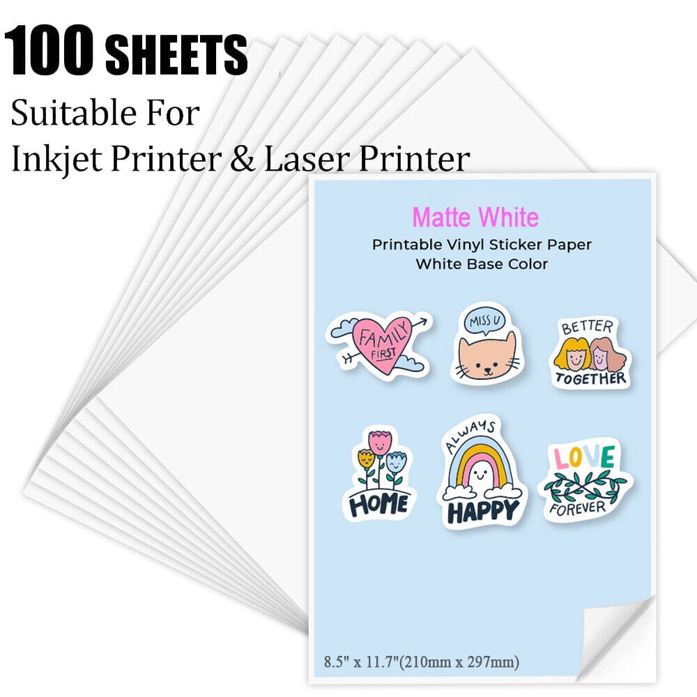FungLam Vinyl Sticker Paper Glossy Matte Clear Waterproof 20/100 ...