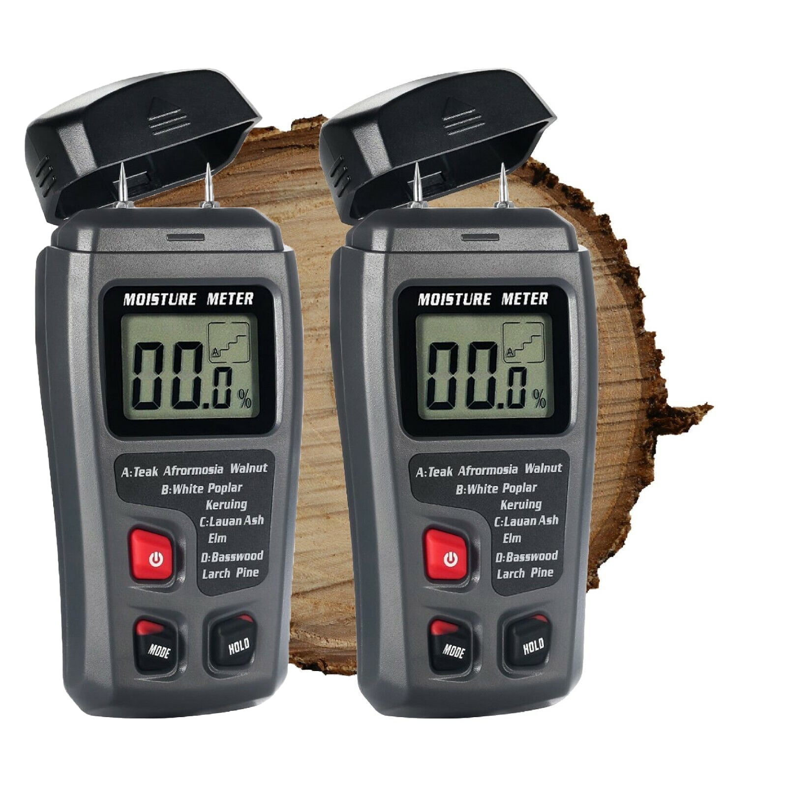 FungLam Wood Moisture Meters LCD Digital Tester Timber Humidity Testers ...