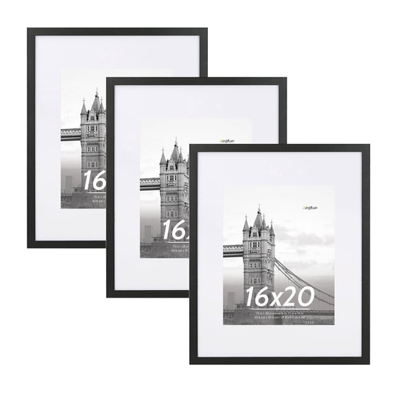 FungYuan 16x20 Wood Picture Frames,Gallery Wall Poster Frames Set of 3 ...