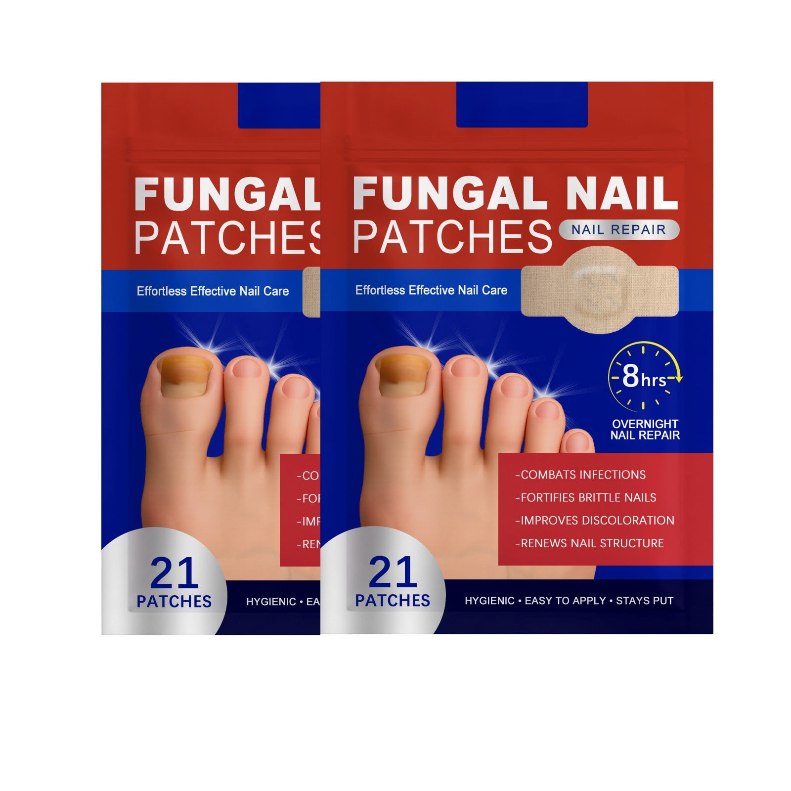 Fungal Nail Patches 21 Count | Overnight Nail Repair | Effortless ...