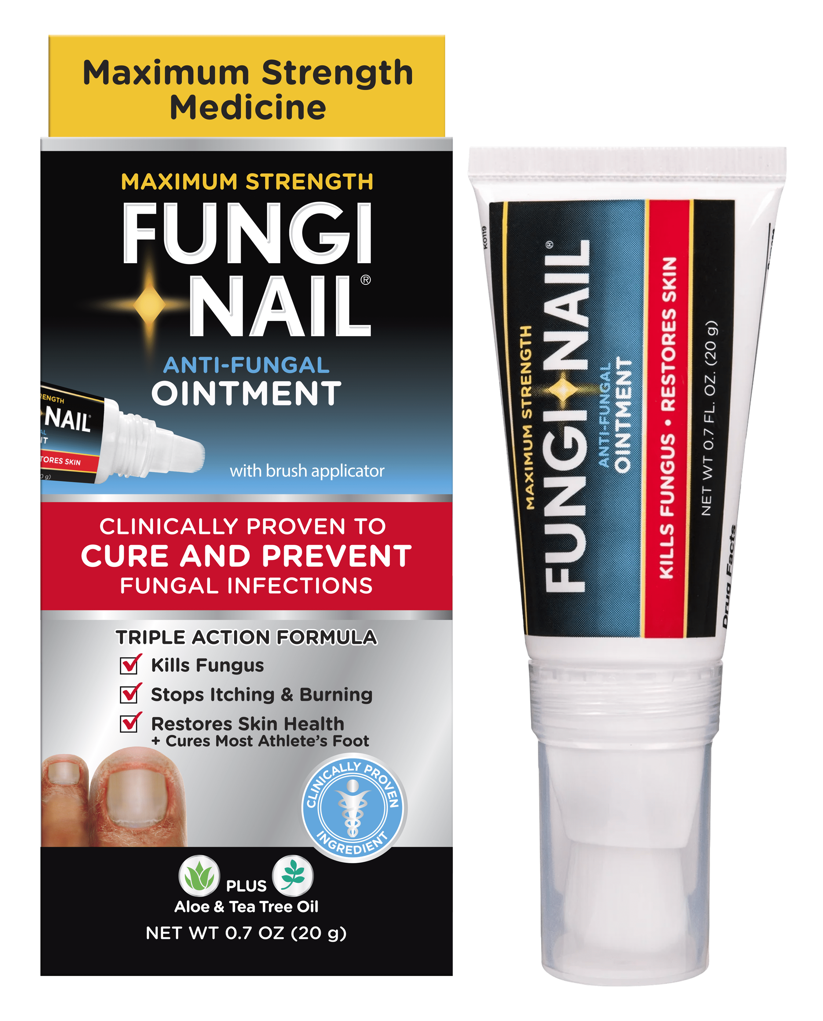 Fungi-Nail Maximum Strength Anti-Fungal Ointment, Toenail Infection ...
