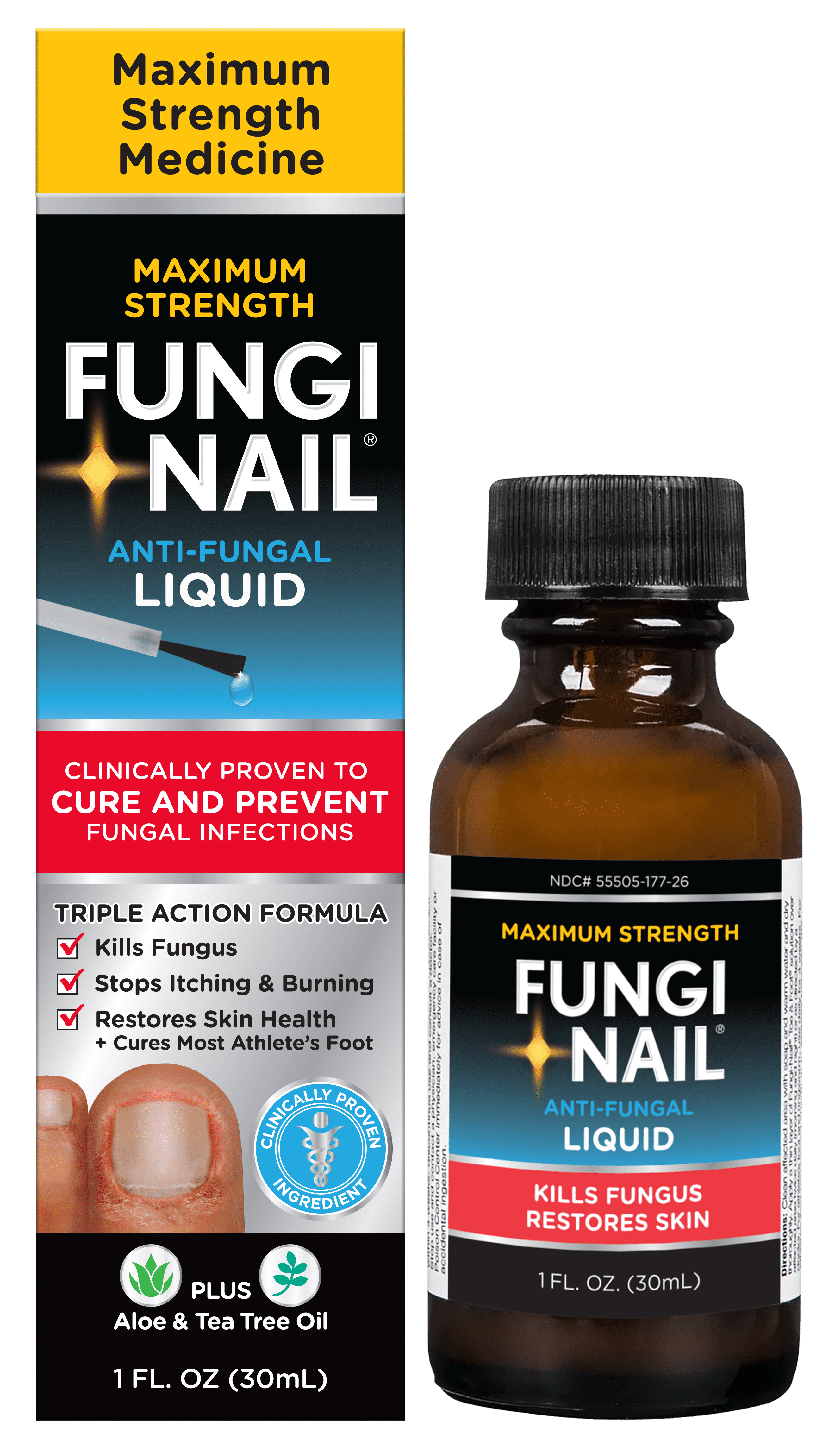 Fungi Nail Solution, Anti-Fungal Liquid, Tolnaftate 0.01%, 1 oz ...