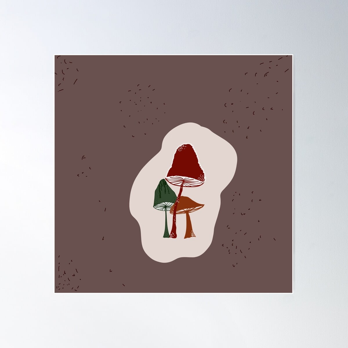 Fungi Poster Wall Art, Modern Wall Decor For Living Room Bedroom, 30x30 ...