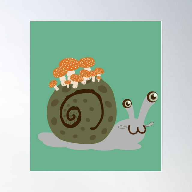 Fungi Snail Poster Wall Art, Modern Wall Decor For Living Room Bedroom ...