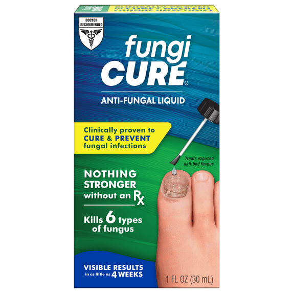 FUNGICURE Anti-Fungal Liquid for Toenails and Feet, 1 fl oz - Walmart.com