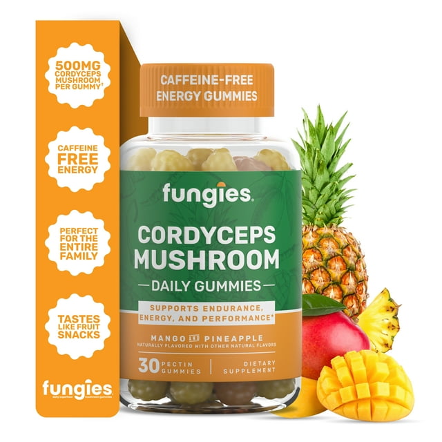 Fungies Cordyceps Mushroom Gummies, Supports Energy, Endurance ...