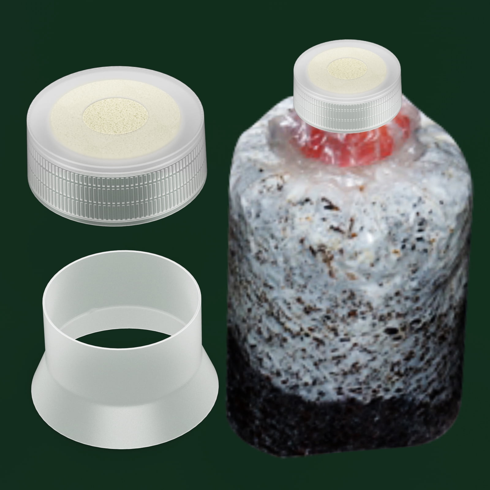 Fungus Bag Cap Ring Breathable Mushroom Bag Sealing Ring with ...