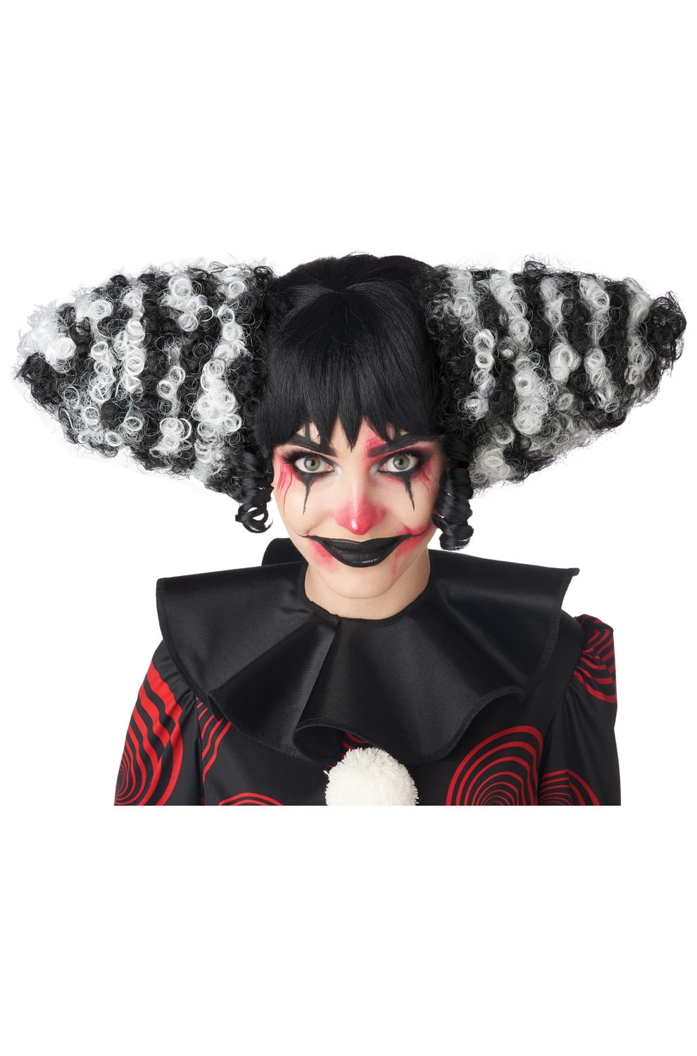 Funhouse Clown Wig (Black/White) - Walmart.com