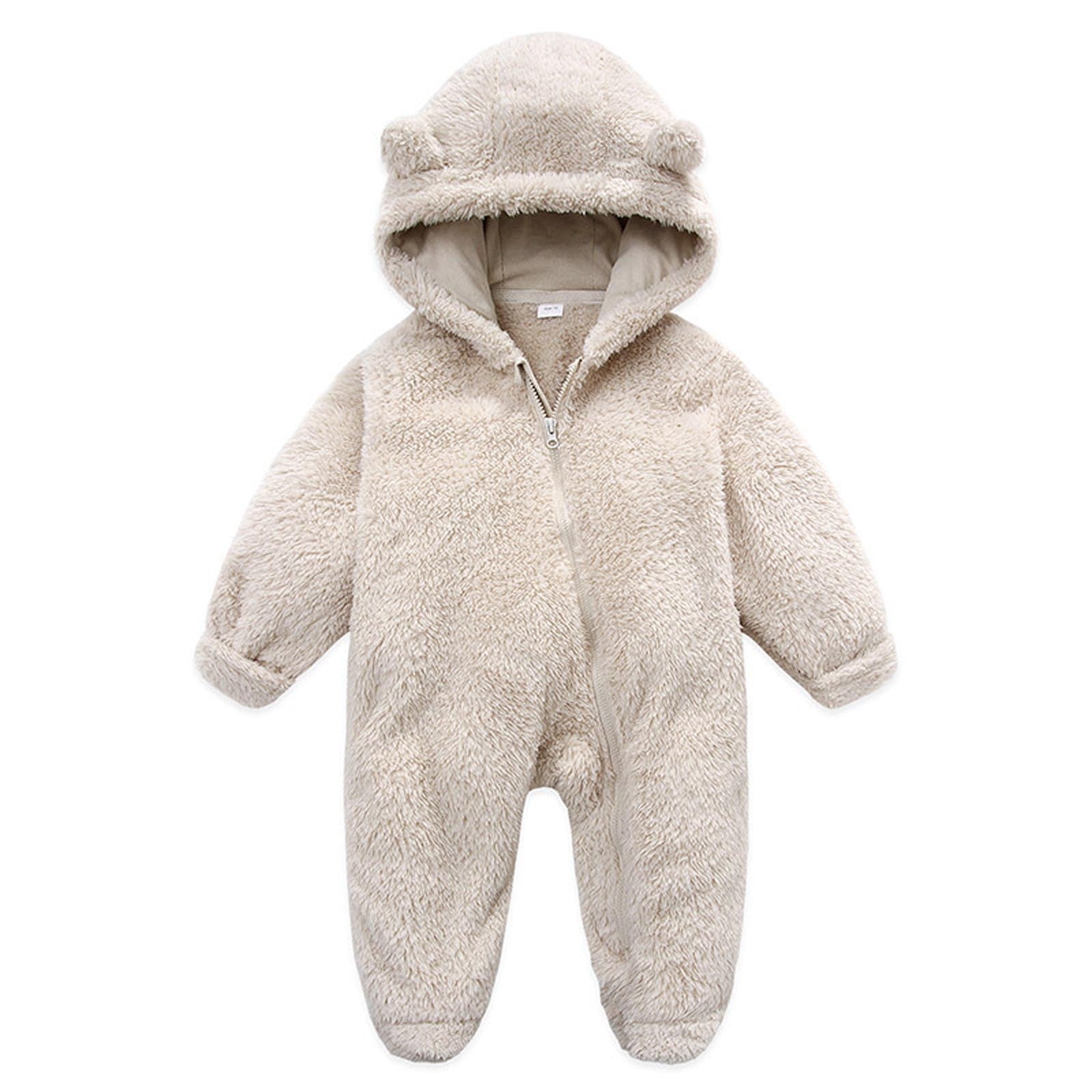 Funicet Cute Baby Girls' Fleece Footed Jumpsuit Baby Boy Snowsuit New ...