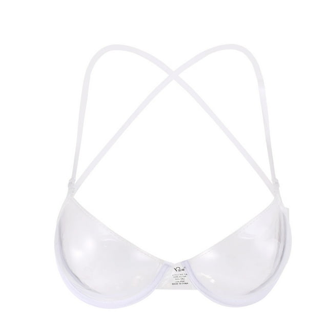 Funicet Everyday Bras Transparent Clear Bra Invisible Strap Plastic Bra ...