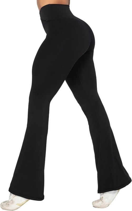 Funidos Flare Legging V-Waist Tummy Control High Stretch Breathable ...