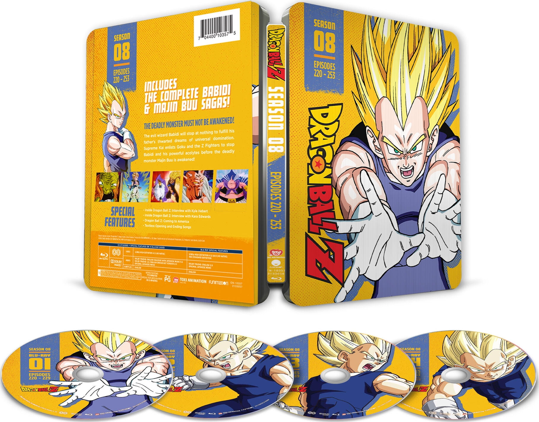 Funimation Prod Dragon Ball Z, Season 8, 4:3, Blu-ray Steelbook, Anime ...