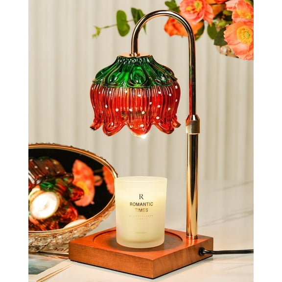 Flower Candle Warmer Lamp with Timer, Dimmable Candle Lamp Warmer ...