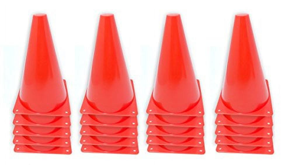 Funiverse 8 inch Tall Orange Plastic Play and Sports Cones - Perfect ...