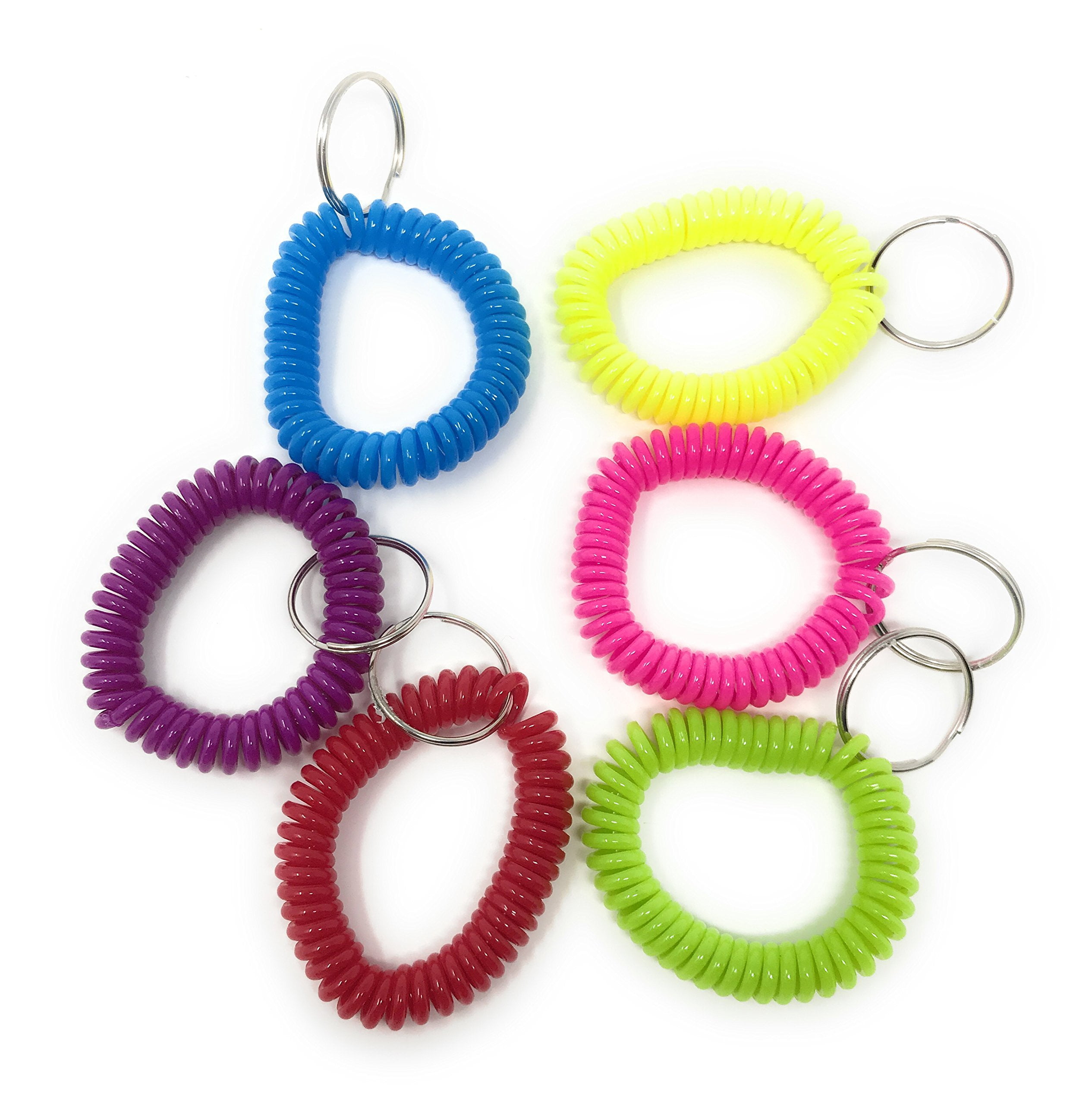 Funiverse Bulk 36 Long Phone Cord Bracelet Keychains or Security Card ...