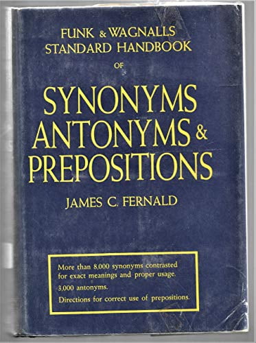 Pre-Owned Funk and Wagnalls Standard Handbook of Synonyms, Antonyms ...