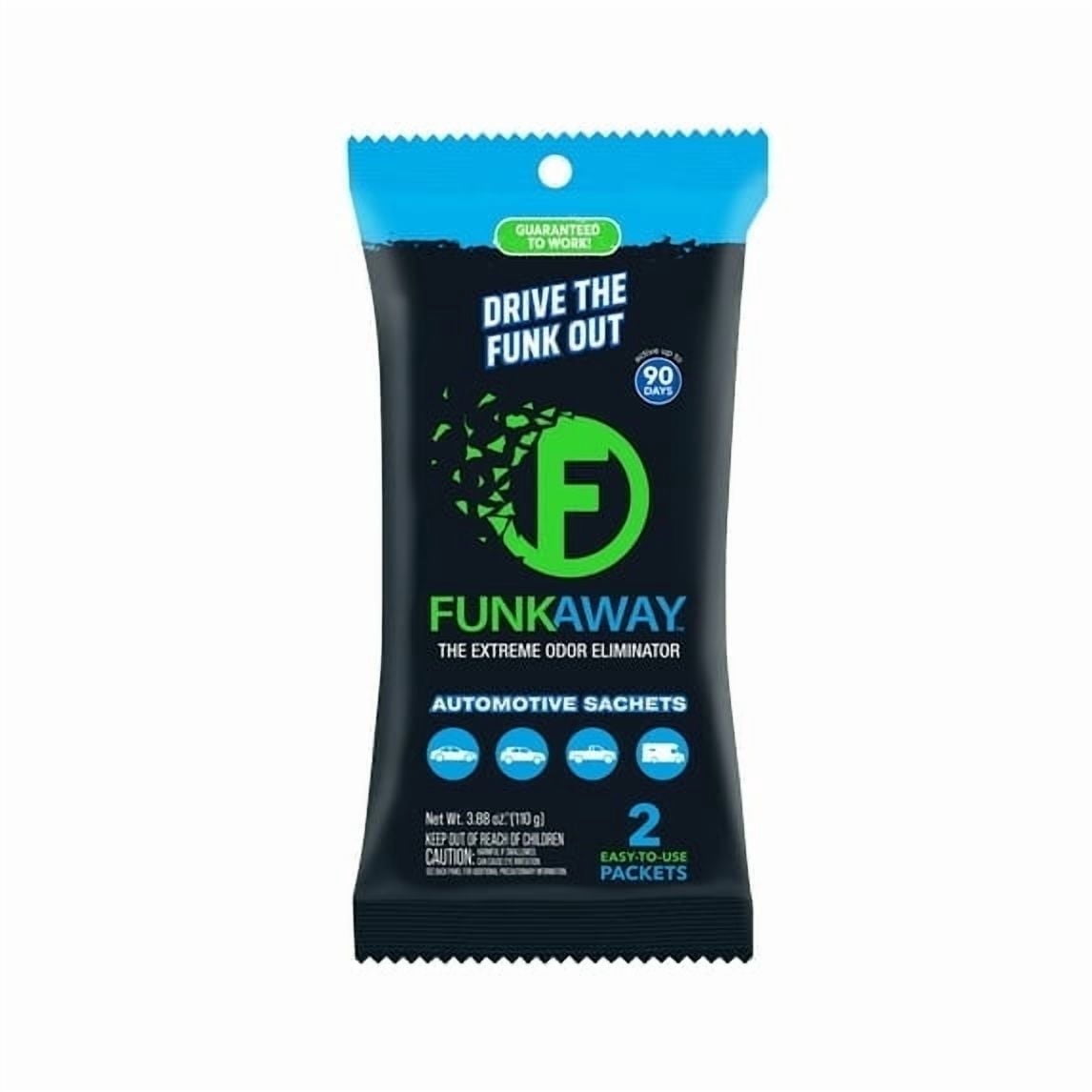 FunkAway Odor Eliminating Car Sachet. Absorbs Smells for Glove Box ...