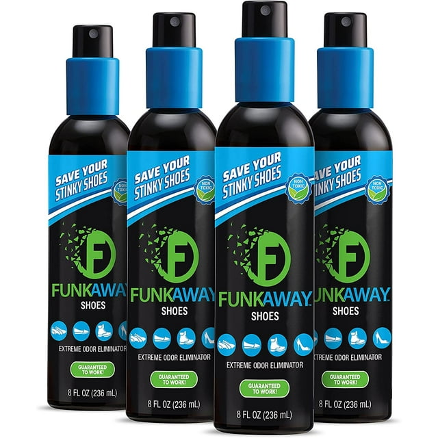 FunkAway 8 oz Odor Eliminator Pump Spray (Pack of 4) - For Shoes ...