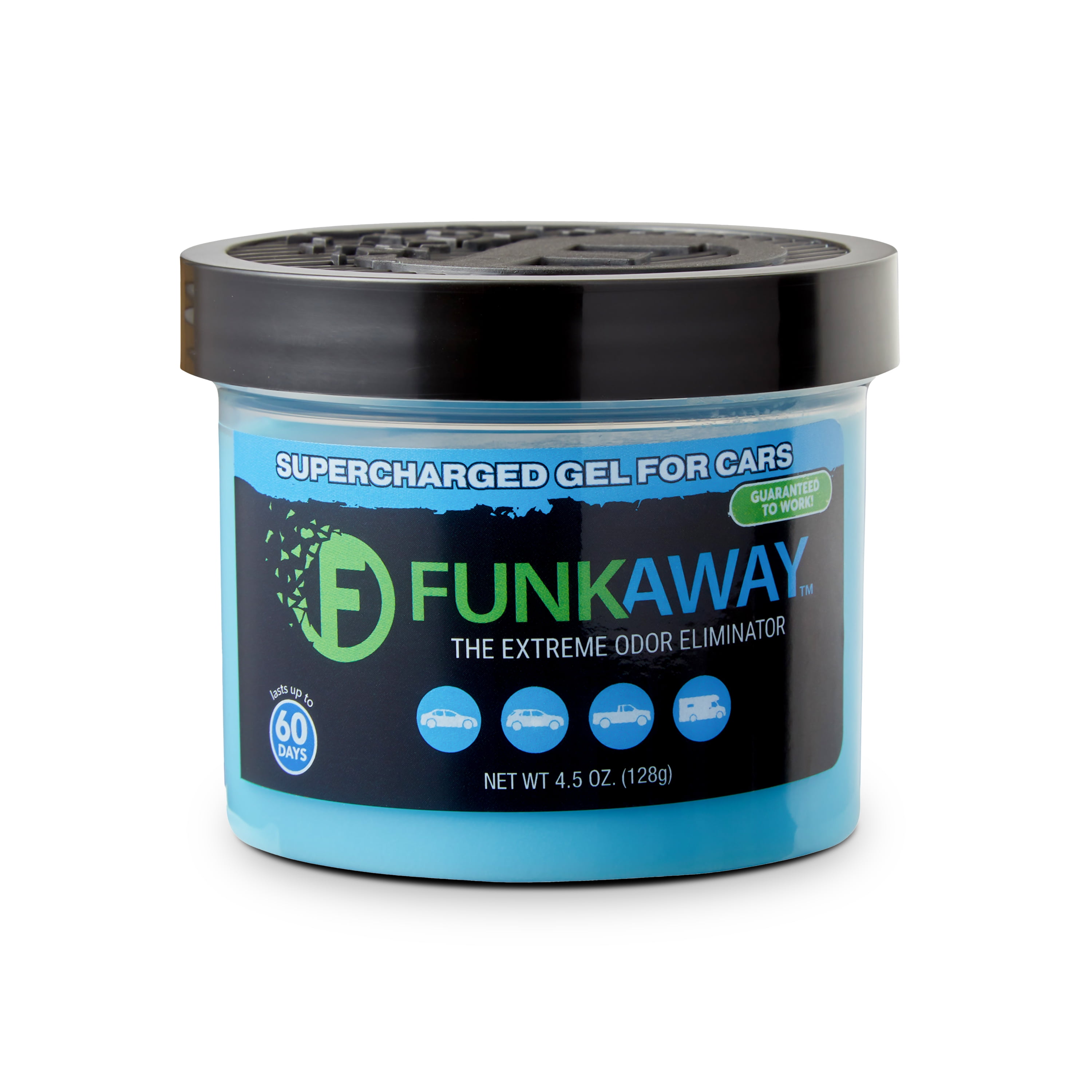 FunkAway Supercharged Gel for Cars, 4.5 oz., Extreme Odor Eliminator ...